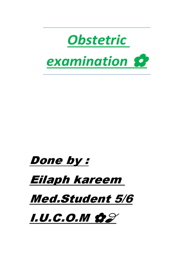 Obstetric Examination | PDF