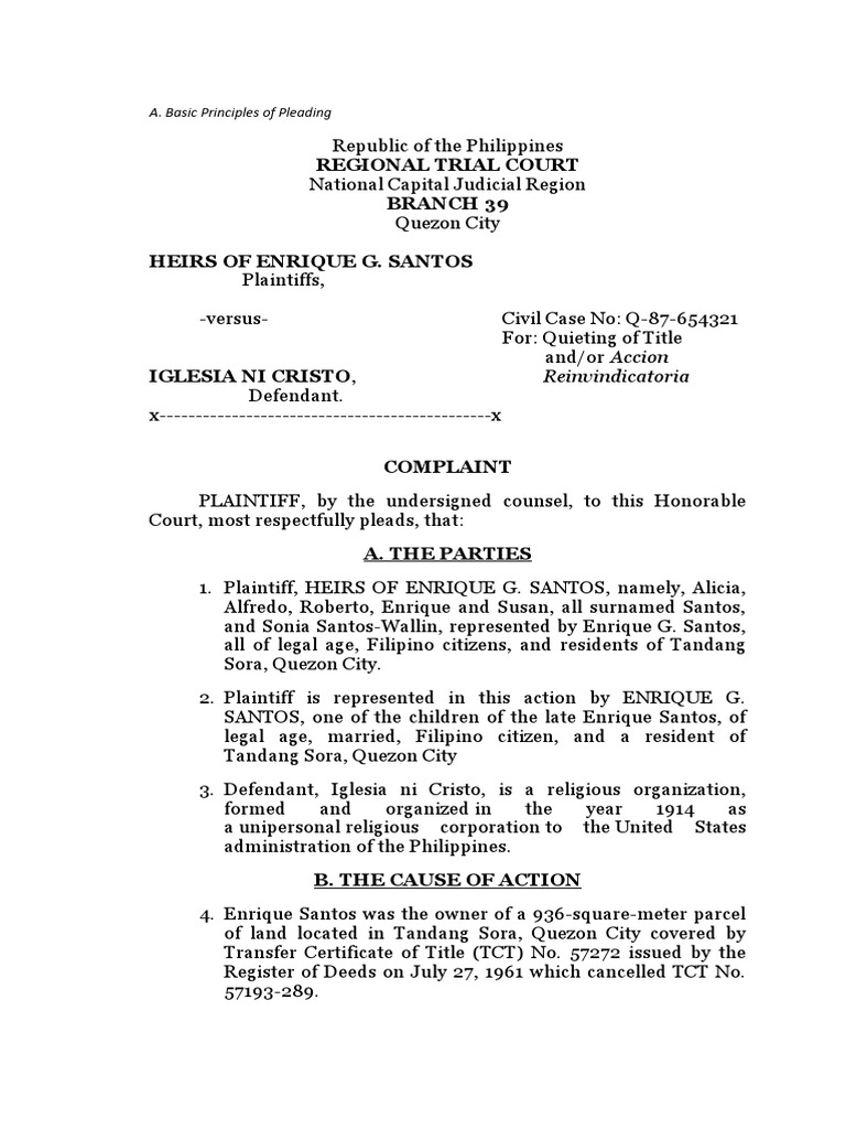 M1 - L4 - Initiatory Pleading - Uy | PDF | Affidavit | Fraud