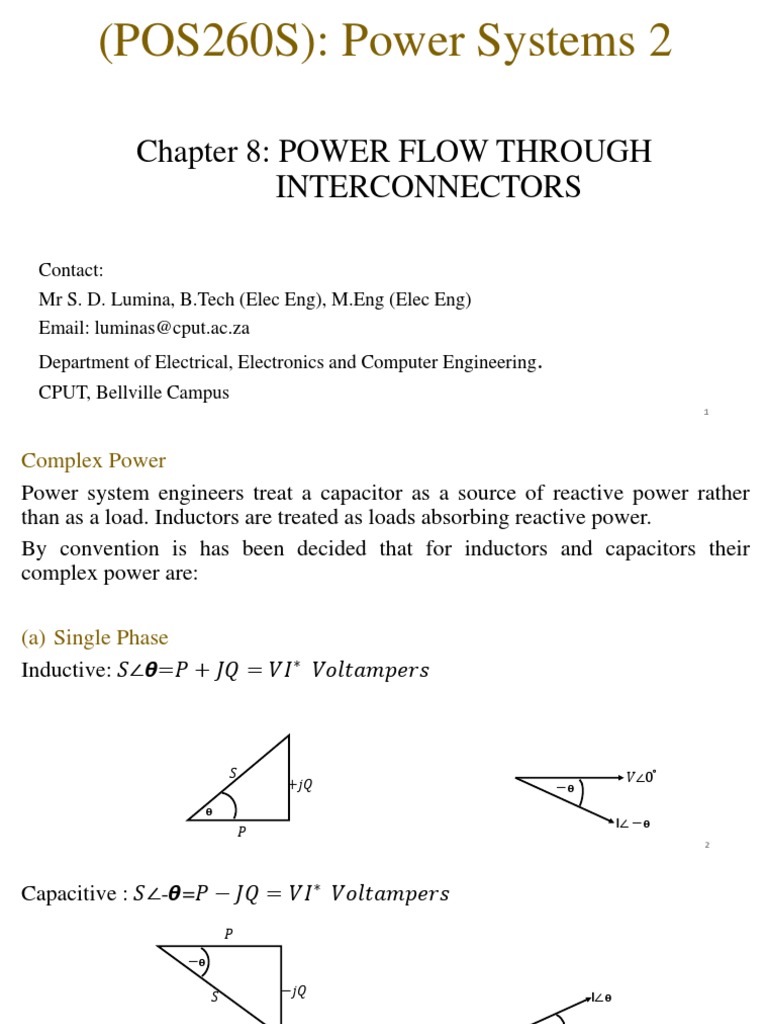 Chapter 8 POWER FLOW THROUGHT INTERCONNECTORS | PDF | Ac Power ...