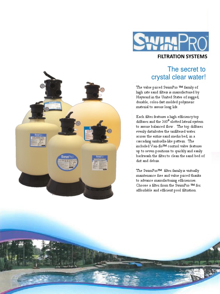 Swimpro Exp Filter | PDF | Filtration | Chemical Engineering