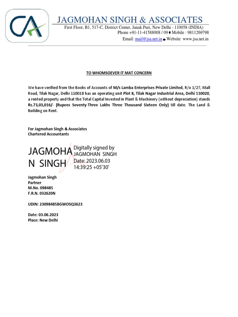 Ca Certificate-Dpcc-Lepl | PDF | Business