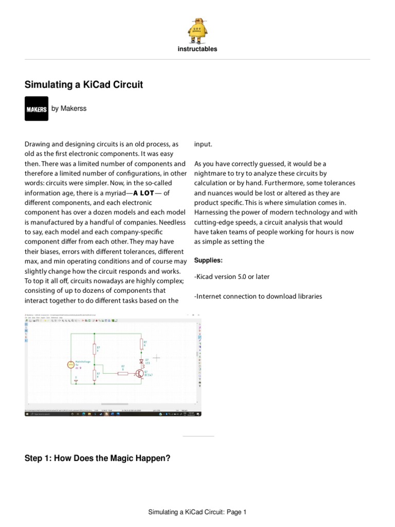 Simulating-a-KiCad-Circuit | PDF