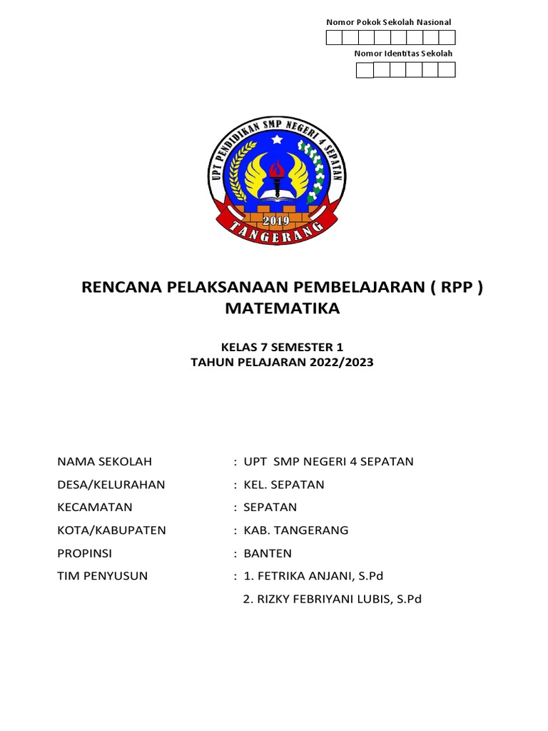 RPP MTK Kls 7 SMSTR 1 | PDF