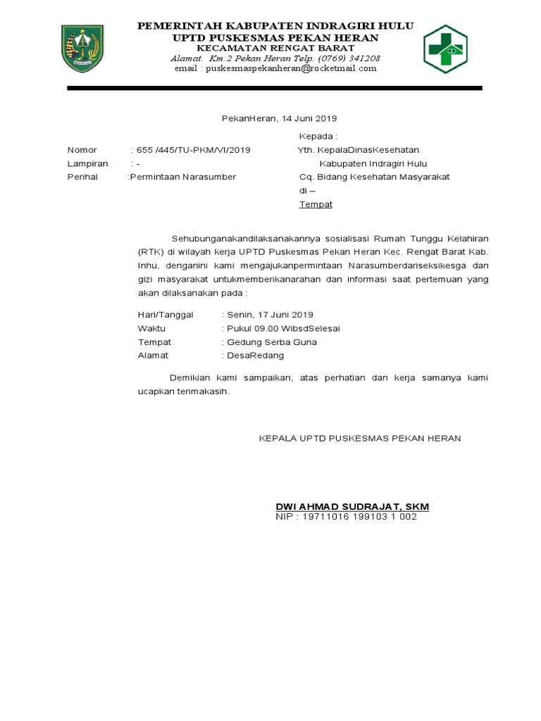 Contoh Surat dan SPT | PDF