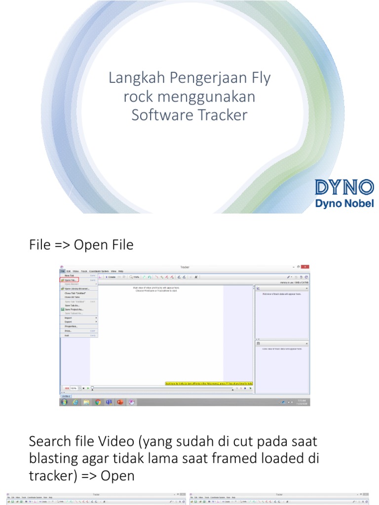Langkah Pengerjaan Fly Rock Menggunakan Software Tracker | PDF