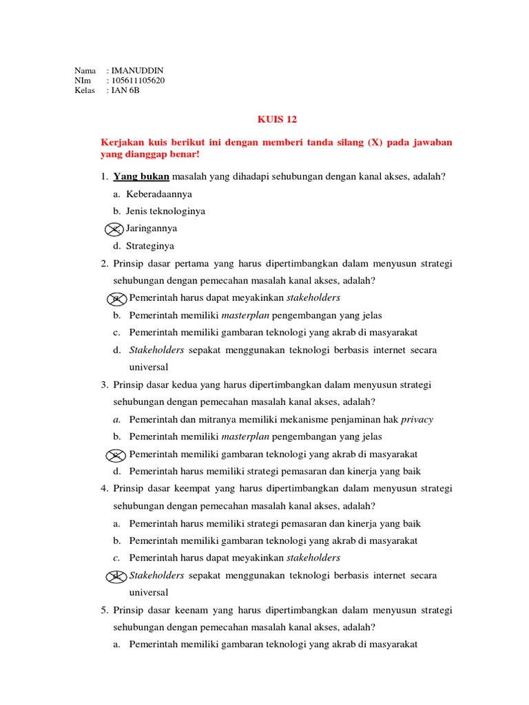 Kuis 12 | PDF | Komputer