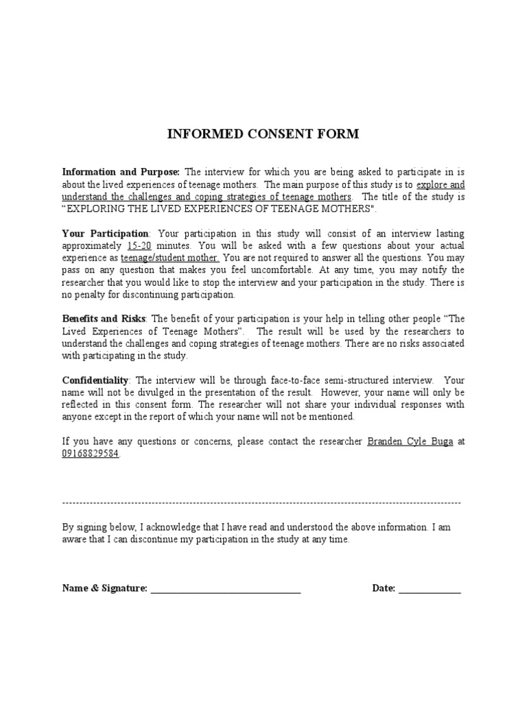 Informed Consent Form | PDF