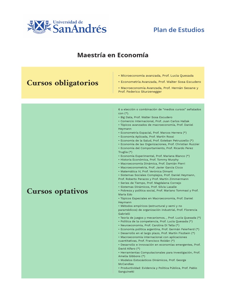 Plan de Estudios Maestria Economia 1 | PDF | Ciencias económicas | Economias