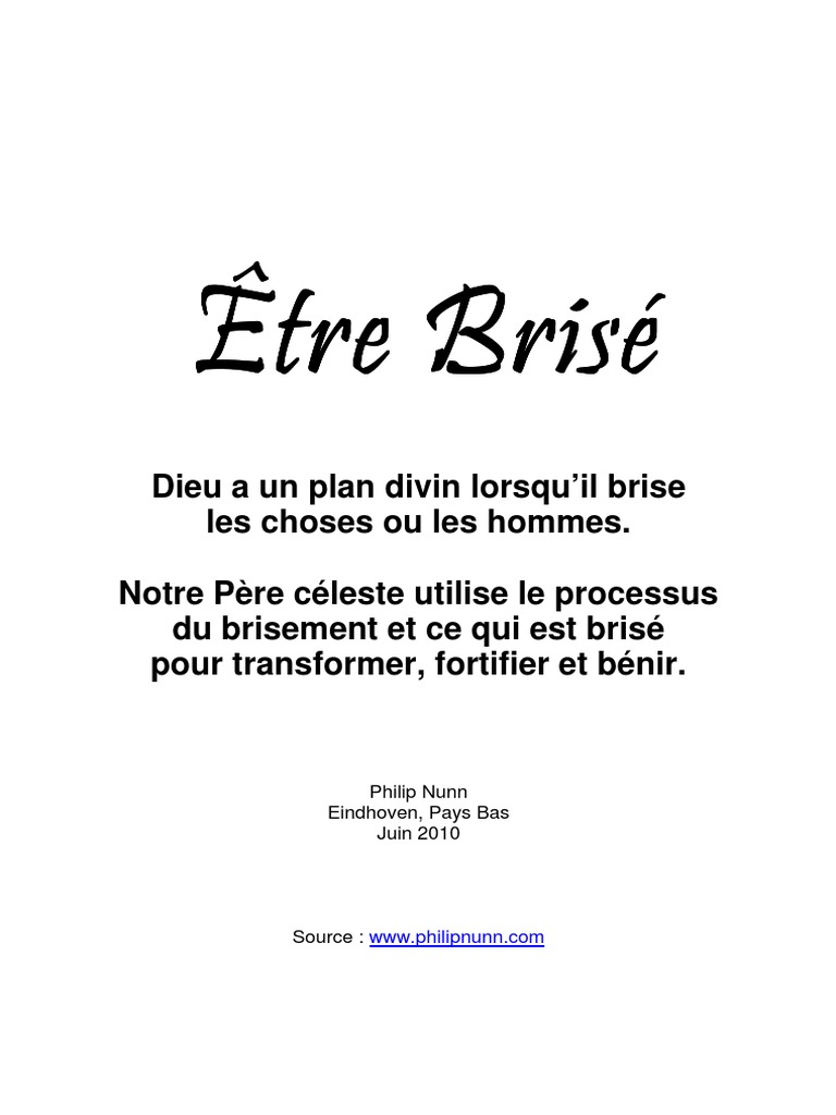 Le Pouvoir du Brisement Spirituel | PDF | Jésus | Saint-Pierre