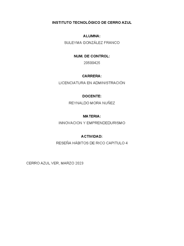 Reseña Capitulo 4 (1) - 1 | PDF | Iniciativa empresarial | Economias