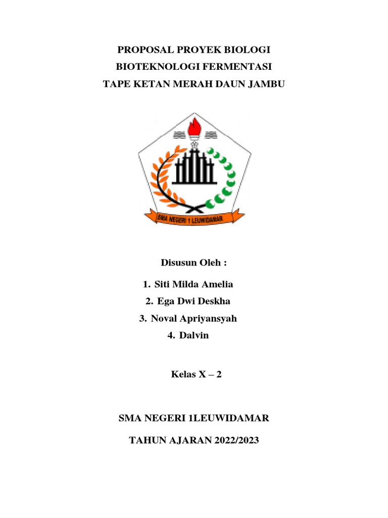 Proposal Pembuatan Tape Ketan Hitam | PDF | Griya & Taman | Sains & Matematika