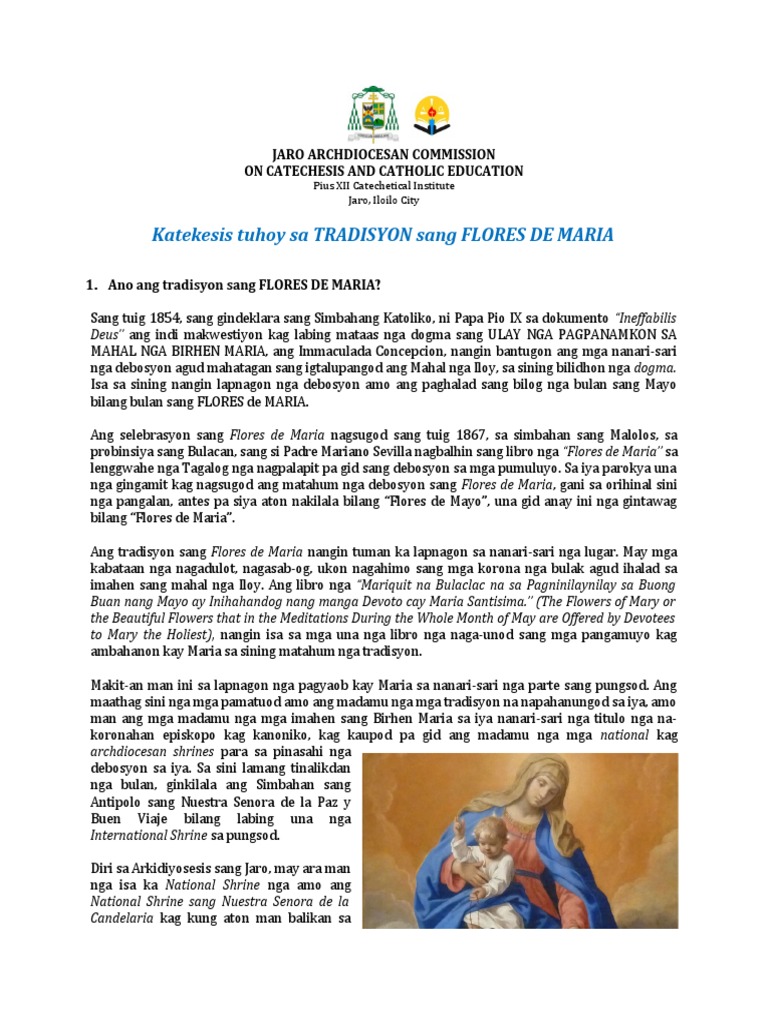 Katekesis Tuhoy Sa Tradisyon Sang Flores de Maria | PDF Katekesis Tuhoy Sa Tradisyon Sang Flores de Maria | PDF