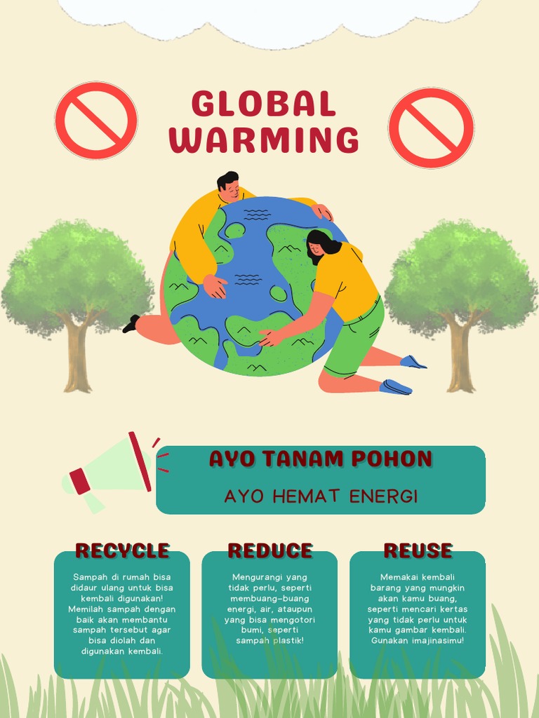 Poster Langkah Terapkan 3R Ilustrasi Krem | PDF