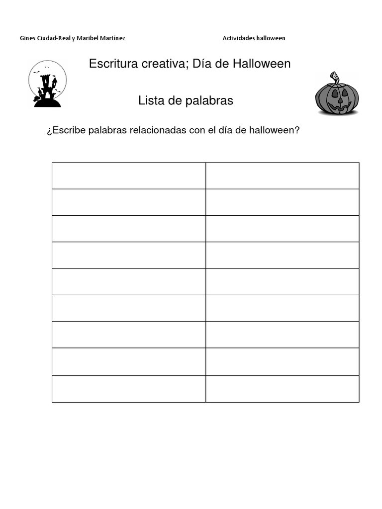 Actividades de Escritura para Halloween | PDF