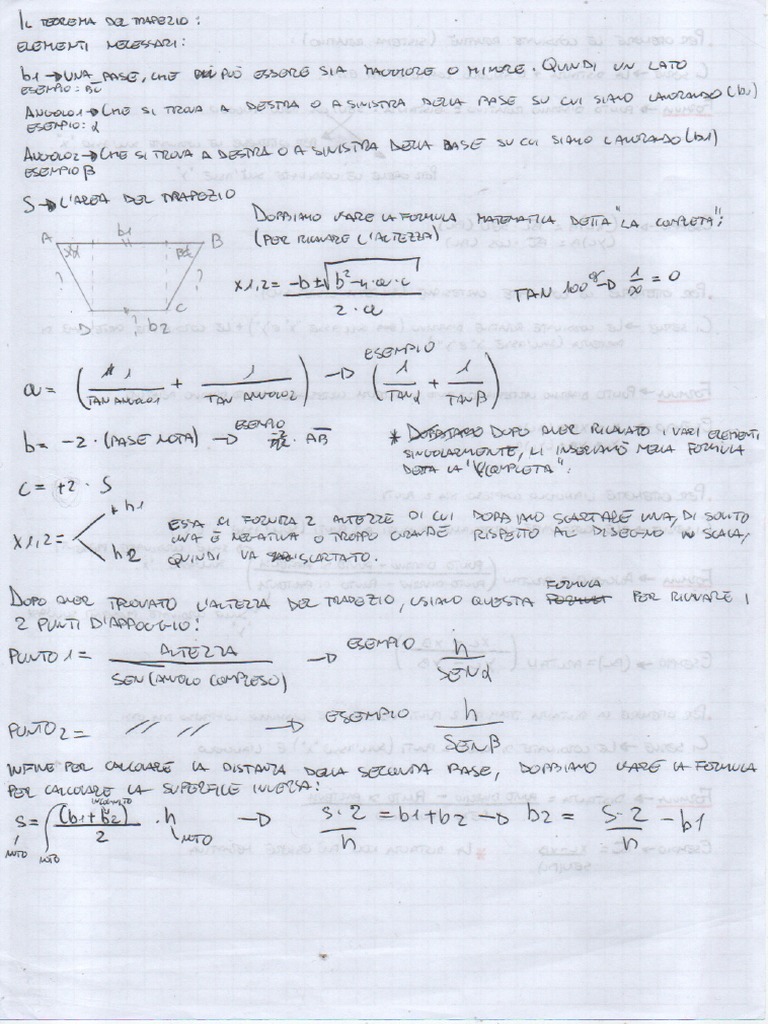 formula del trapezio per topografia | PDF