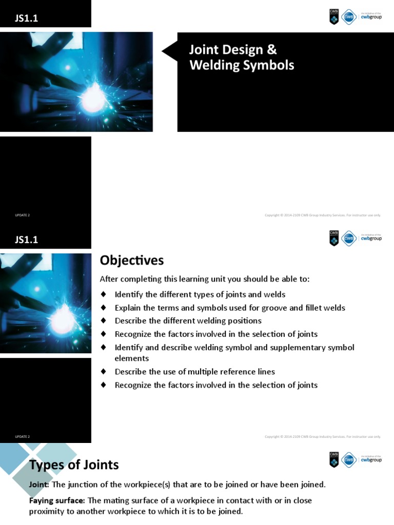 Weld Joint Design and Symbols Presentation | PDF | Welding | Construction