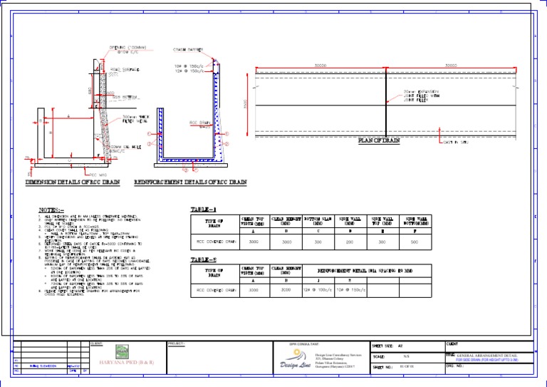RCC DRAIN-Layout | PDF