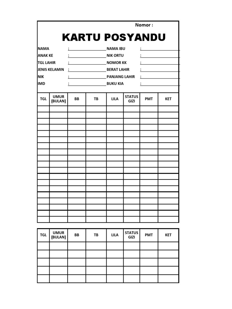 Kartu Posyandu | PDF