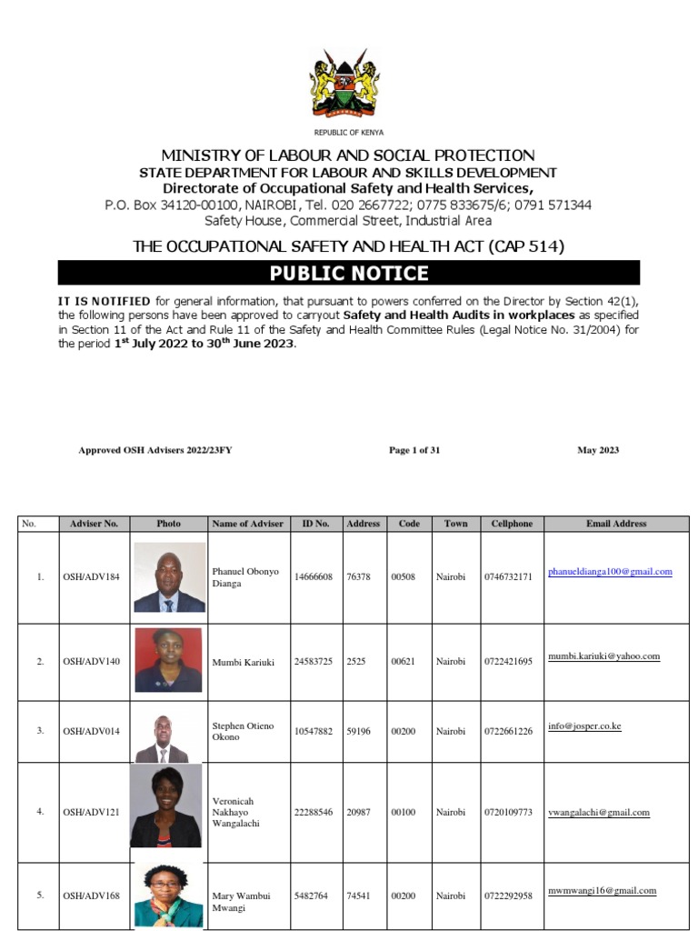Approved Adv May 2023 - 5 | PDF | Occupational Safety And Health ...