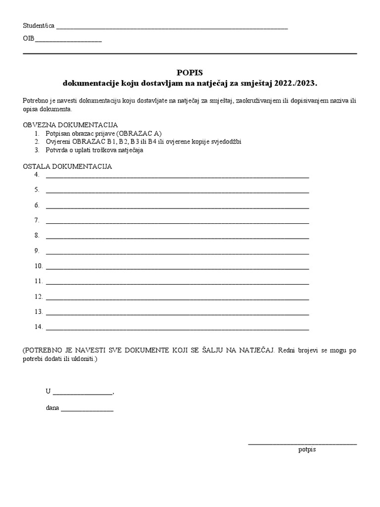 1 7 - Popis-Dokumentacije | PDF