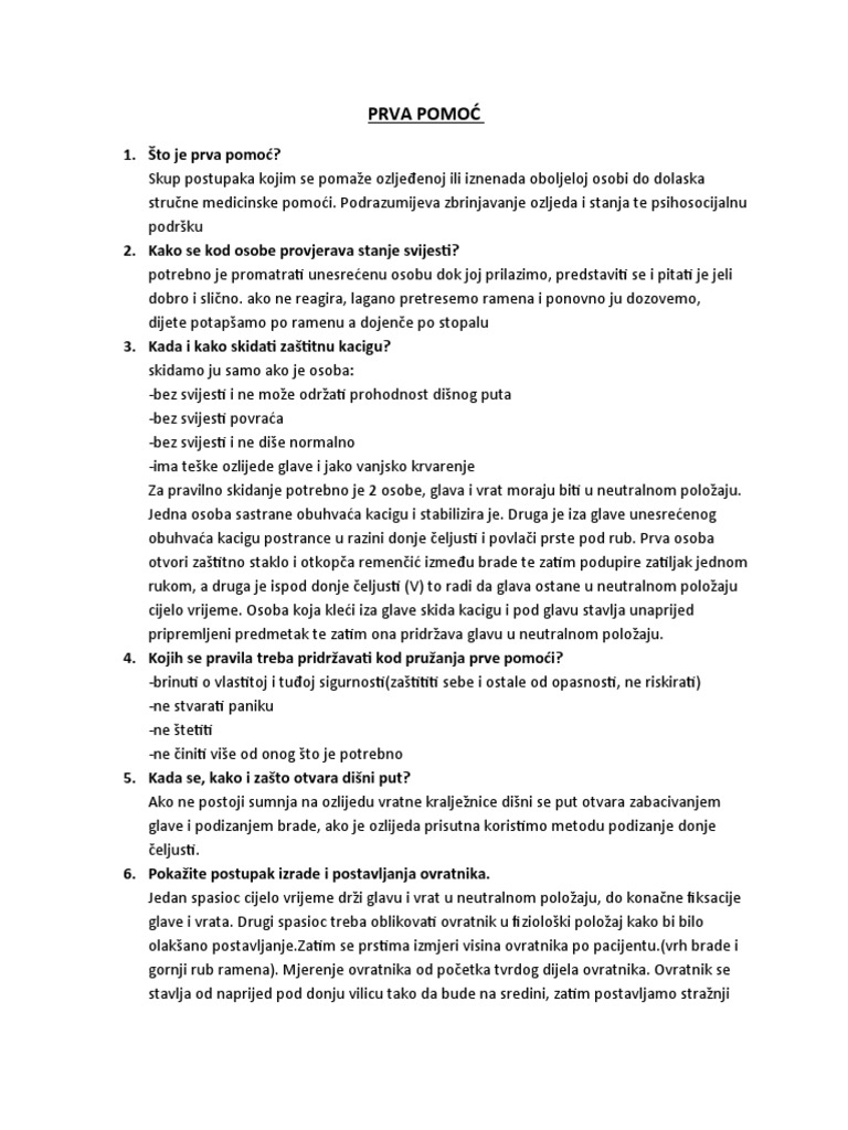 Prva Pomoć | PDF