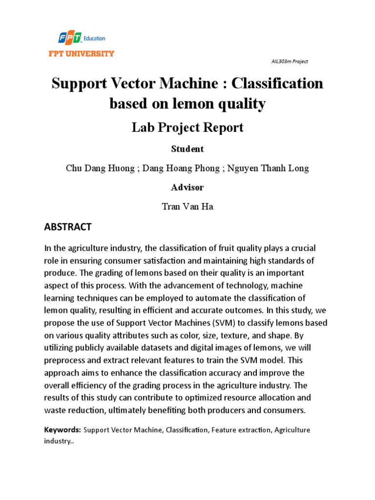 Support Vector Machine Pdf Support Vector Machine Statistical Classification