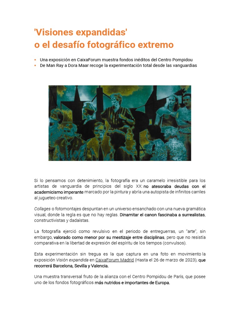 Visiones Expandidas | PDF | Imagen | Vanguardia