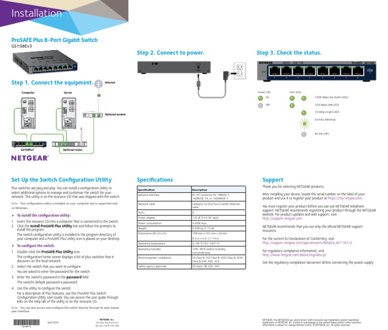 netgear-gs108-commutateur-gigabit-8-ports | PDF | Network Switch ...