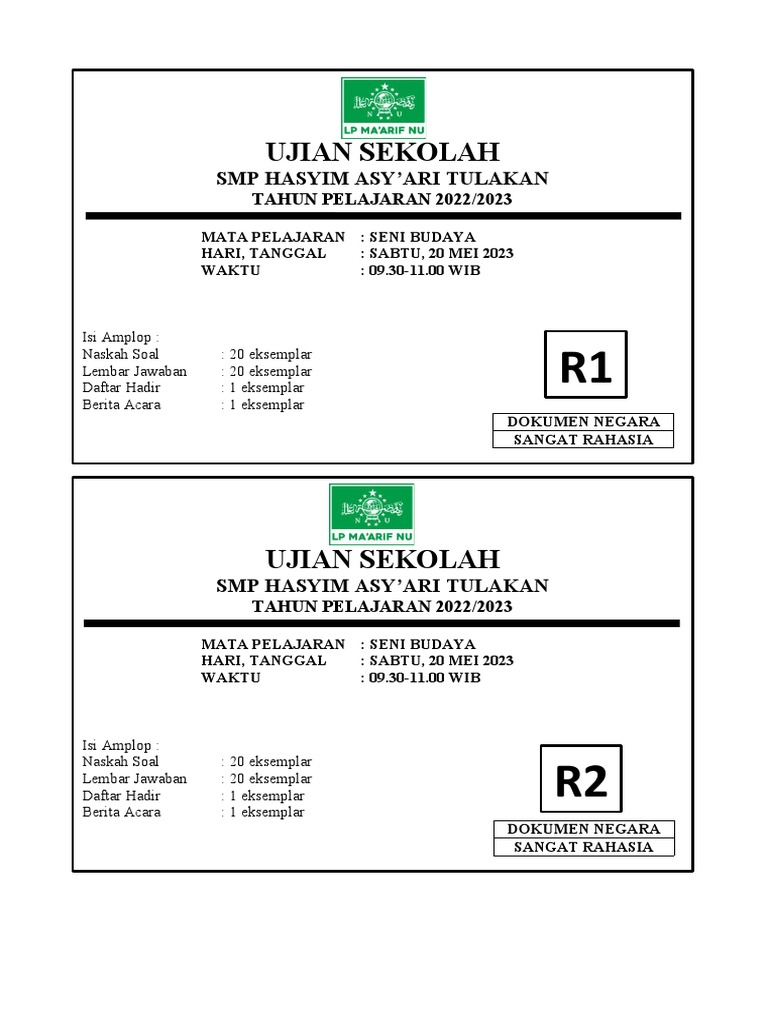 Amplop Soal Hasyim | PDF