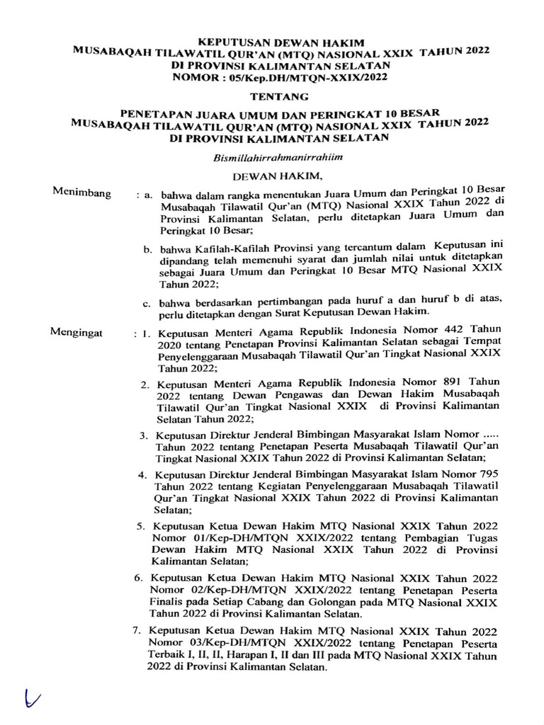 SK Juara Umum 10 Besar 1 | PDF