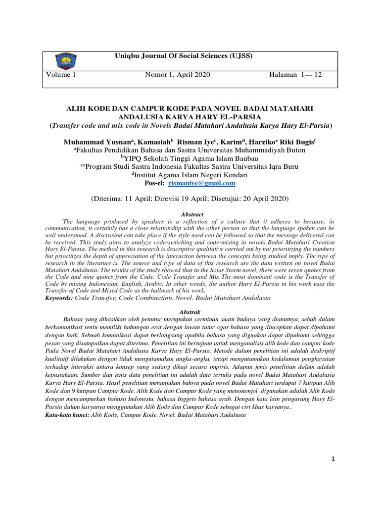 3-Article Text-41-1-10-20200721 | PDF | Indonesian Language | Linguistics