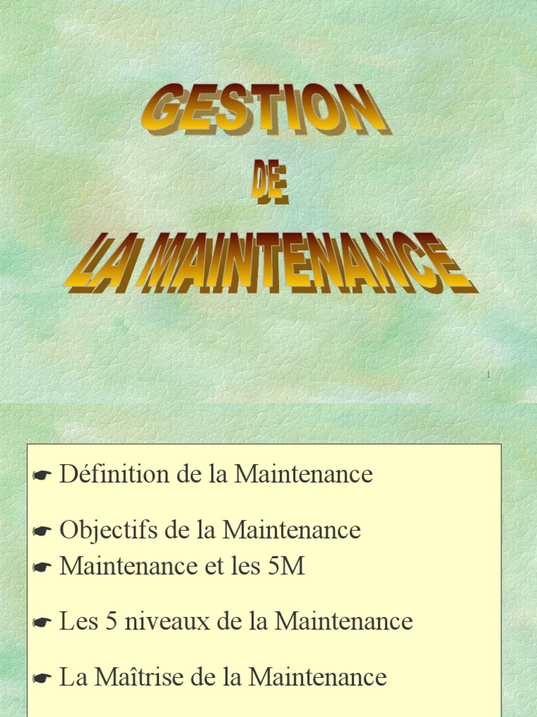 Gestion de La Maintenance | PDF | Ingénierie de fiabilité | Sécurité