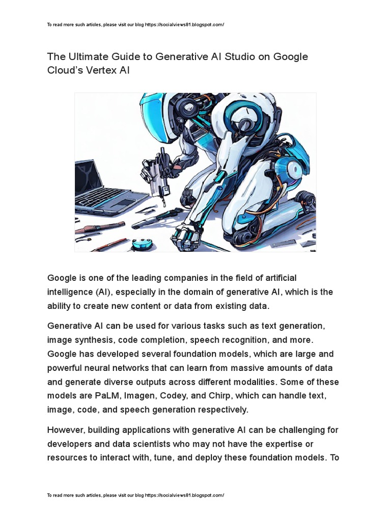 The Ultimate Guide To Generative AI Studio On Google Cloud's Vertex AI ...