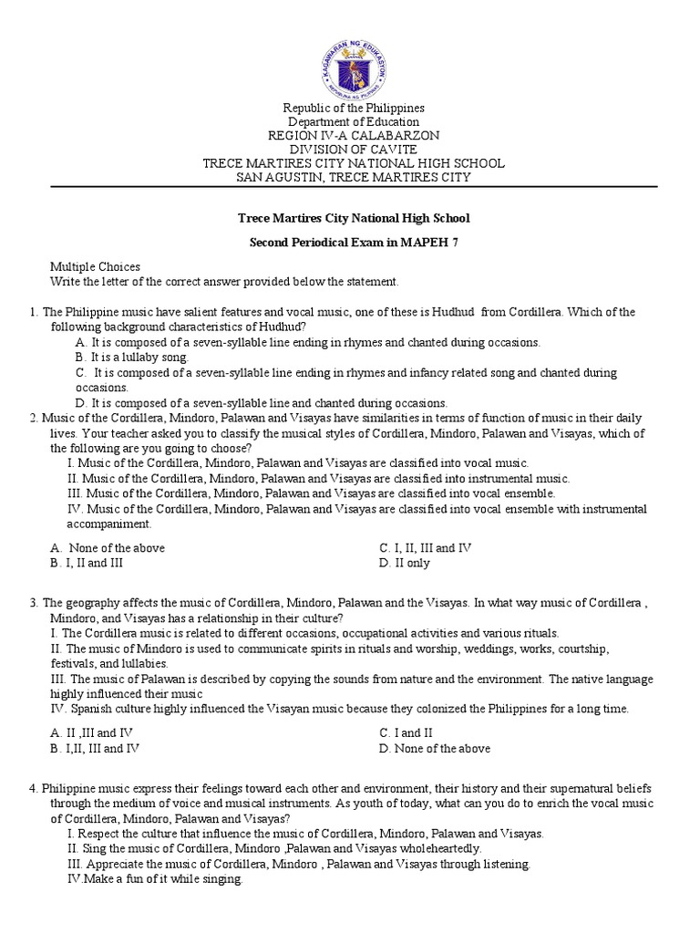 Second Periodical Exam.2 | PDF | Foods | Dieting