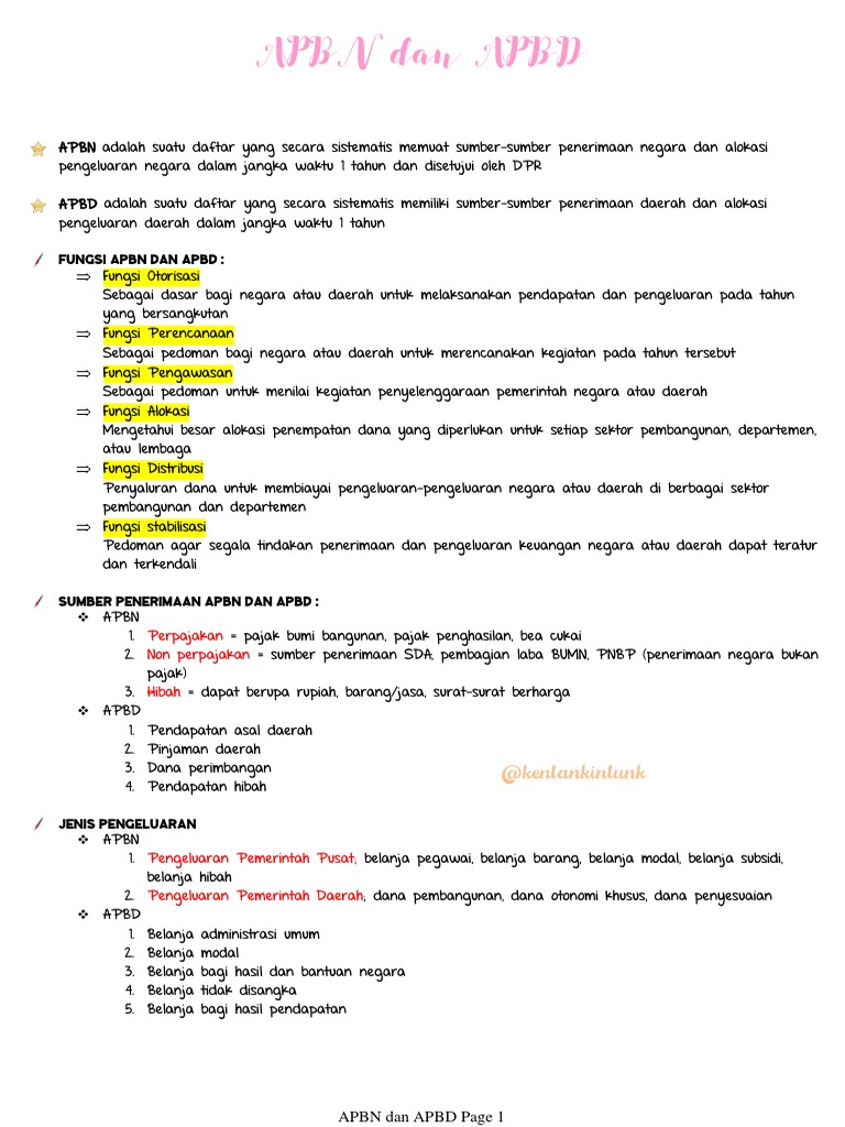Apbn Dan Apbd | PDF
