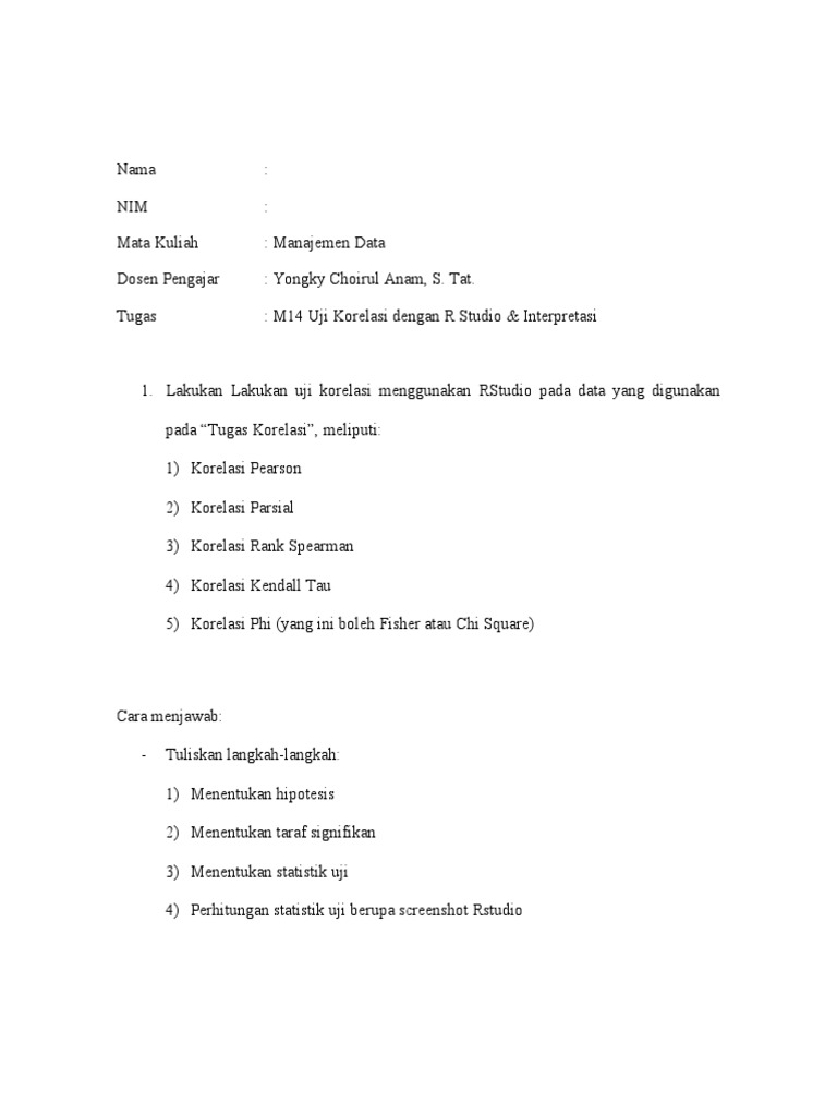 Nama NIM Tugas Mandat M14 | PDF | Metode & Bahan Ajar