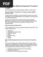 Material Receiving Inspection Checklist | PDF | Business Process