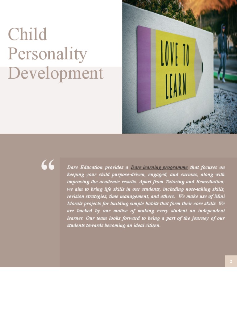Child Personality Development Program | PDF | Career & Growth