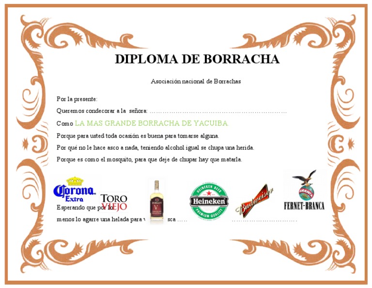 Diploma de Borracho | PDF