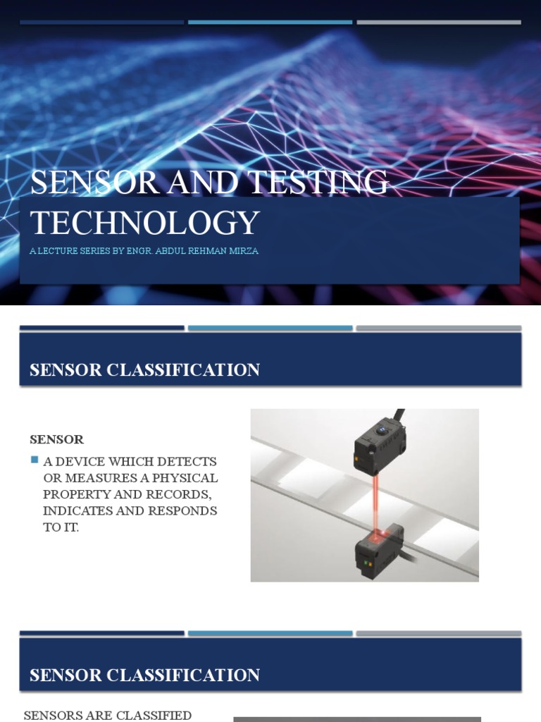 Classification of Sensors | PDF | Sensor | Flow Measurement