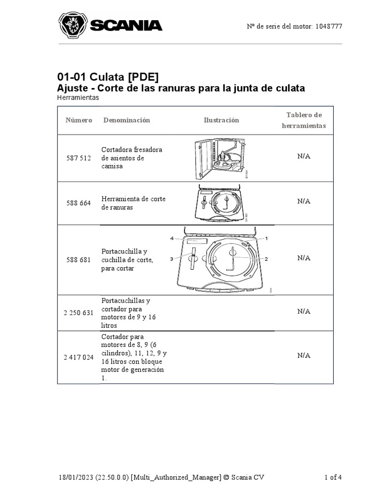 Ranura Culata Scania | PDF | Máquinas rotativas | Motor de combustión ...