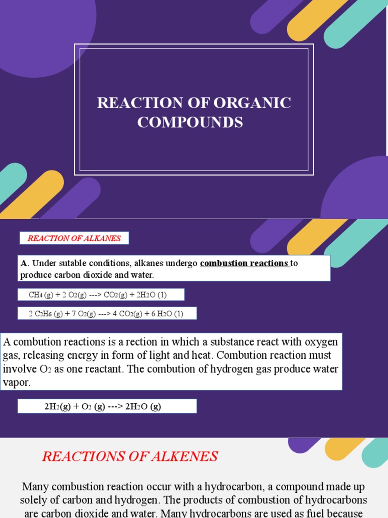 GEN - Chem. Group 7 Reaction of Organic Compounds | PDF | Ester ...