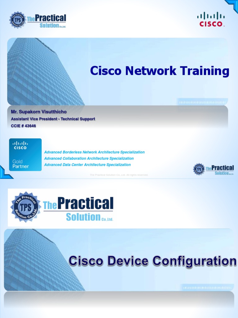 Cisco Network Training - Sunprasit | PDF | Network Switch ...