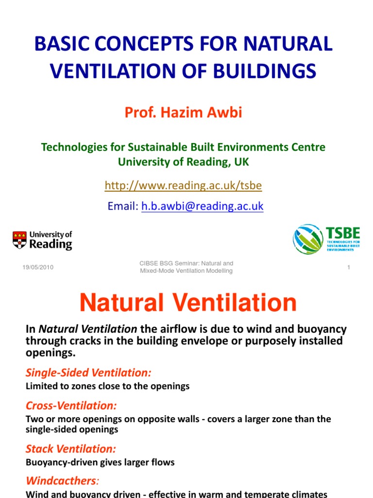 Presentation Natural Ventilation | PDF | Ventilation (Architecture ...