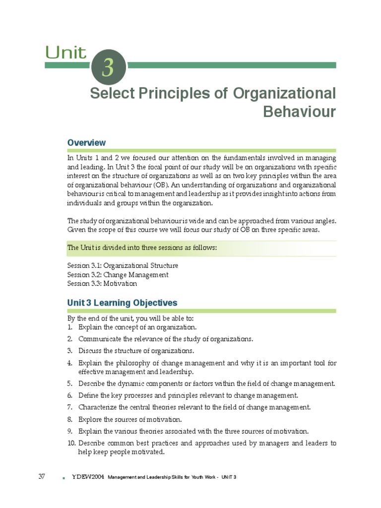 YDEW2004-Unit-3-Select Principles | PDF