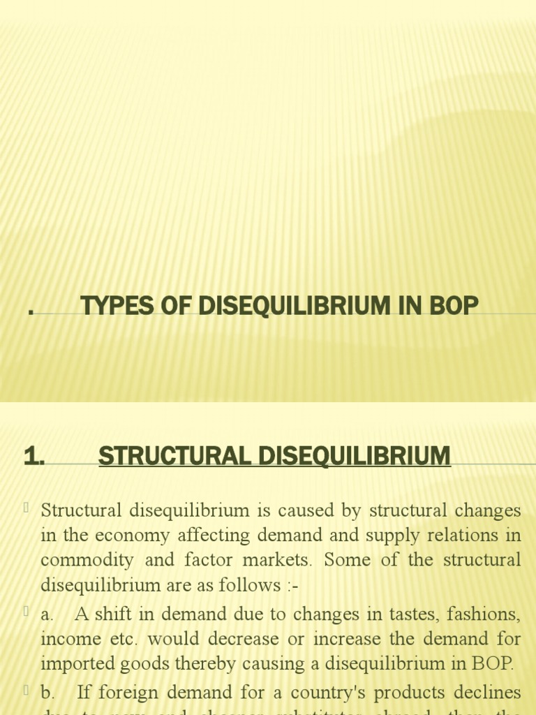 Types of BOP Disequilibrium | PDF | Economic Equilibrium | Exchange Rate