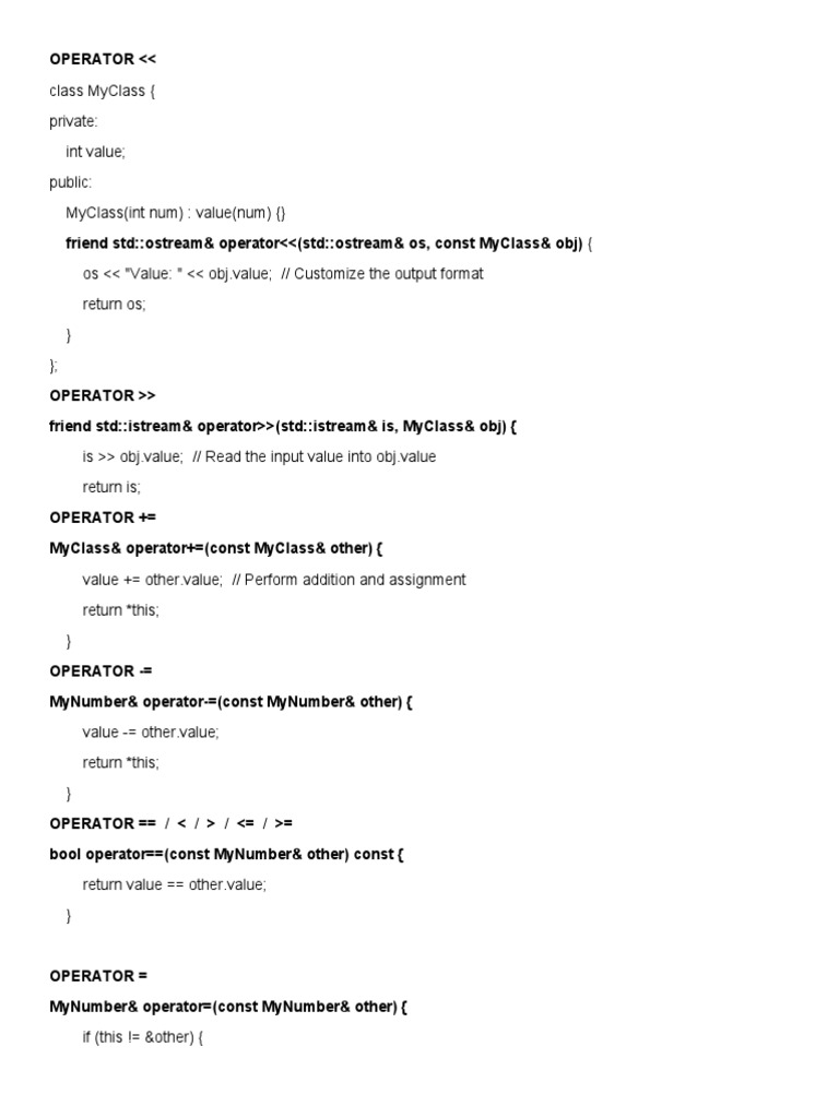 Operators | PDF | Pointer (Computer Programming) | Computing Operators | PDF | Pointer (Computer Programming) | Computing