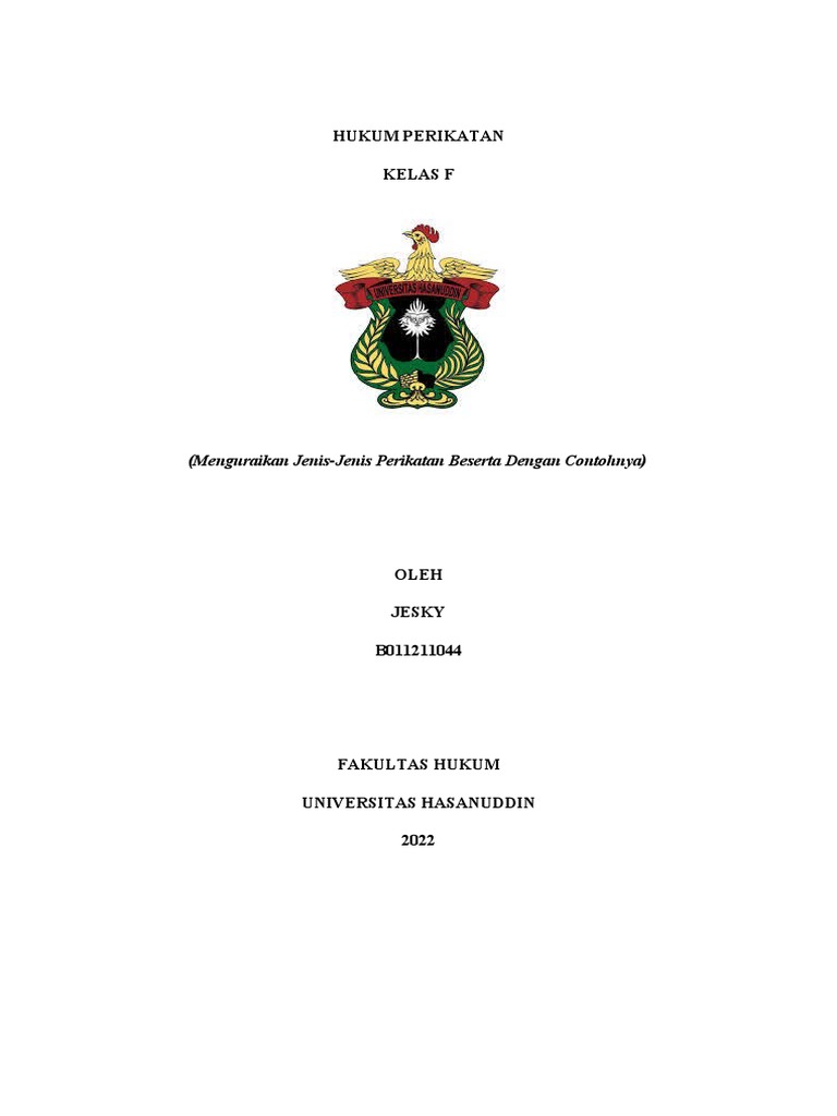 Jenis Jenis Perikatan | PDF