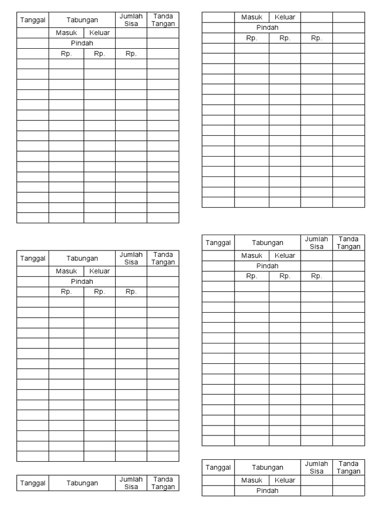 Edit Buku Tabungan | PDF