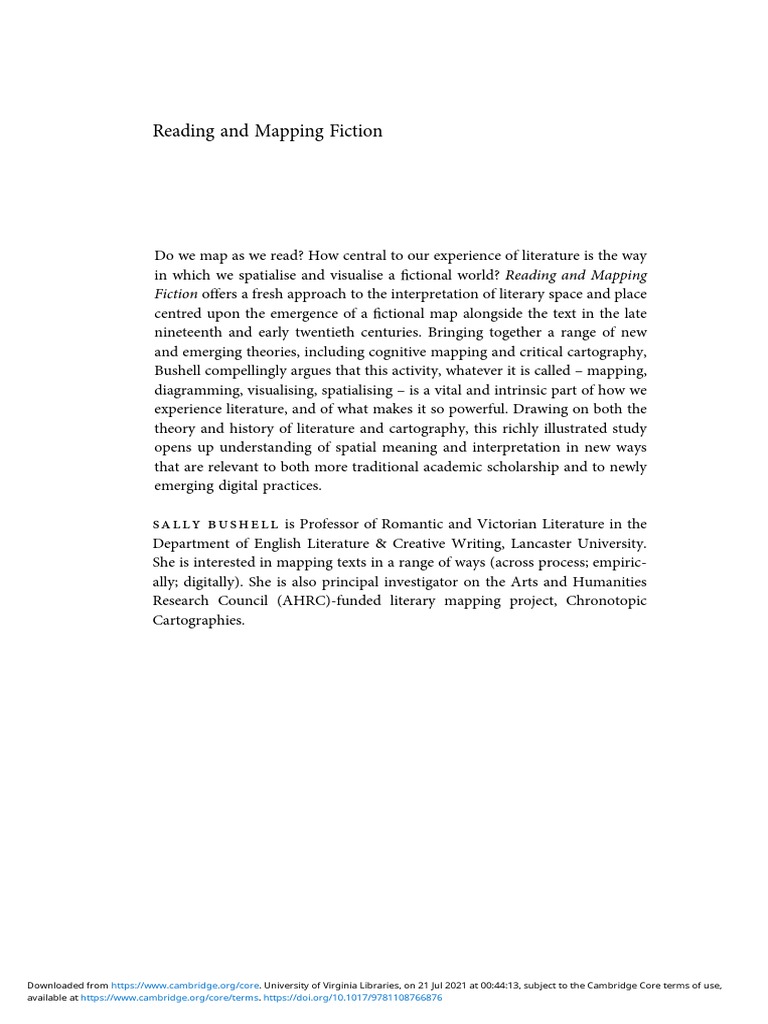 Sally Bushell - Reading and Mapping Fiction - Spatialising The Literary ...